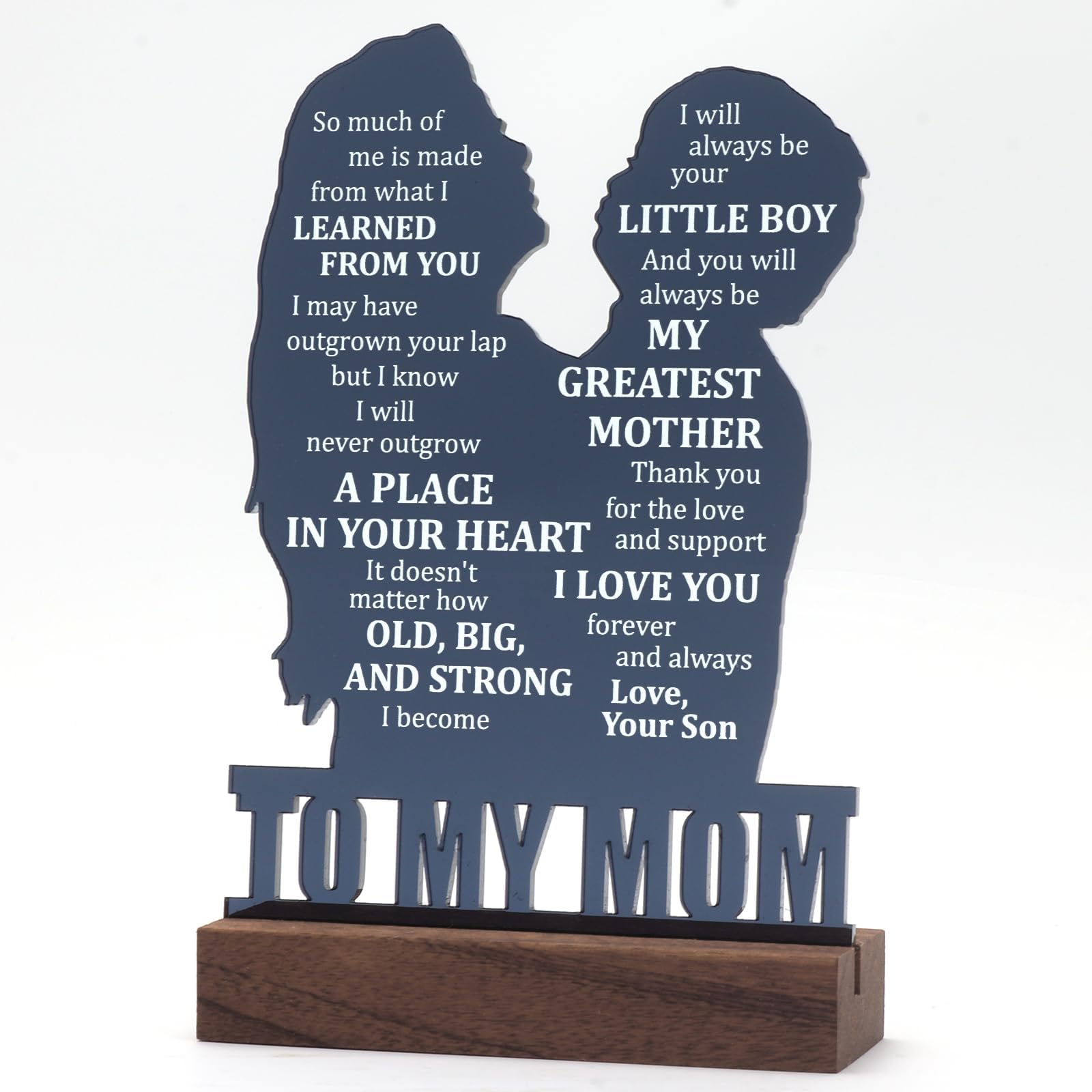 Amazon.com: To My Dear Mom Wood Sign Gift, Gifts for Mom from Son ...