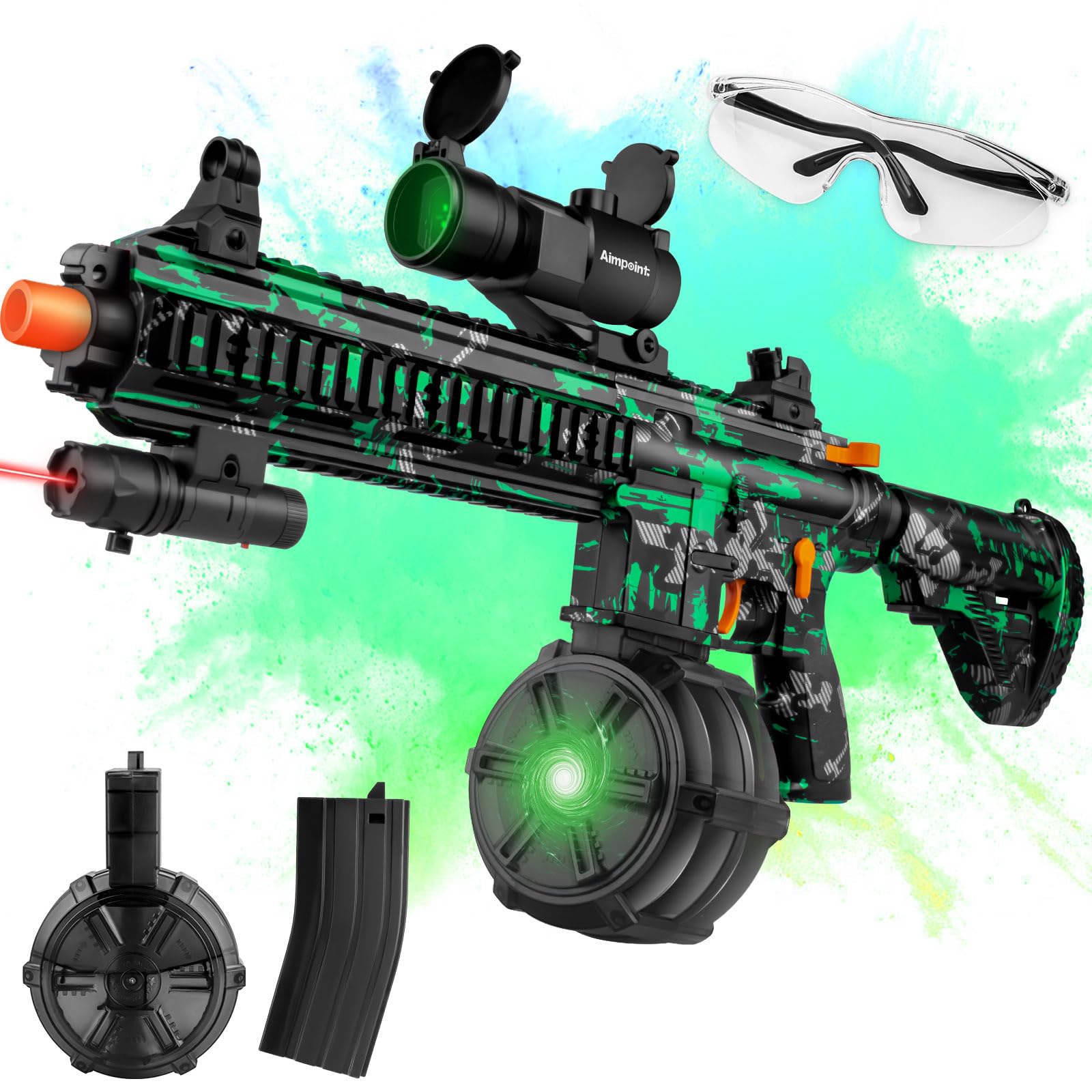 Buy Large Gel Splatter Blaster for Orbeez with Goggles Suitable for Backyard Fun and Outdoor ...