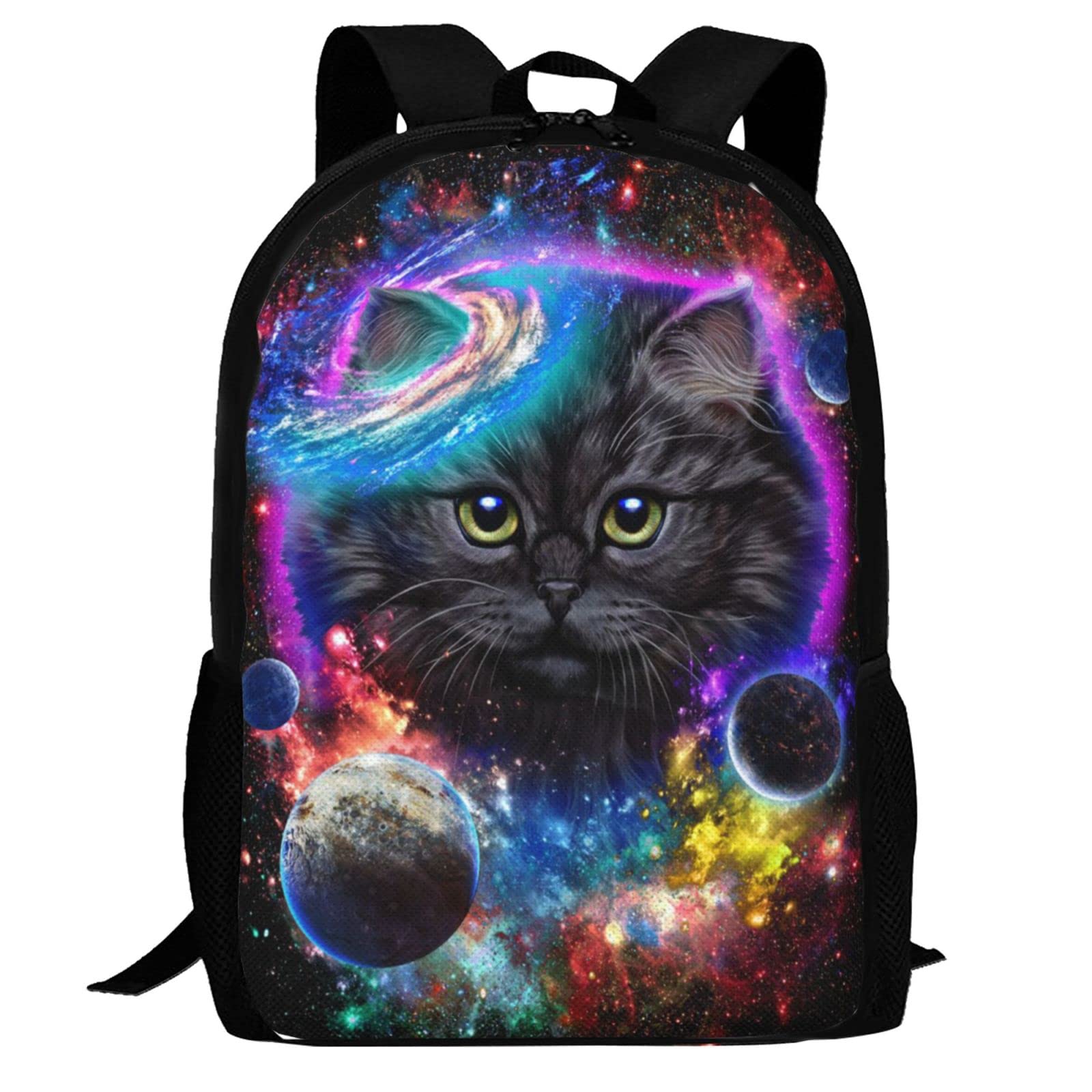 Amazon.com: Viythuw Purple Galaxy Cute Cat Backpack, Simple and ...