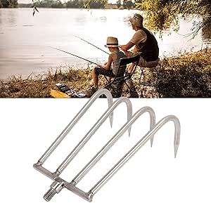 Hand Rake, 4 Teeth Telescoping Pole Retriever Rake, Portable Aquatic ...