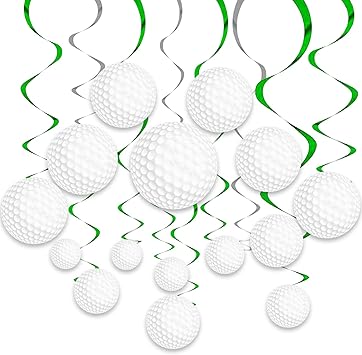 Amazon.com: 48Pcs Golf Party Decorations Hanging Swirls, Golf Theme ...