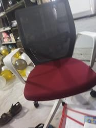 GODREJ INTERIO Sally Mid Back Office Chair in Knitted Fabric, Milan Red ...