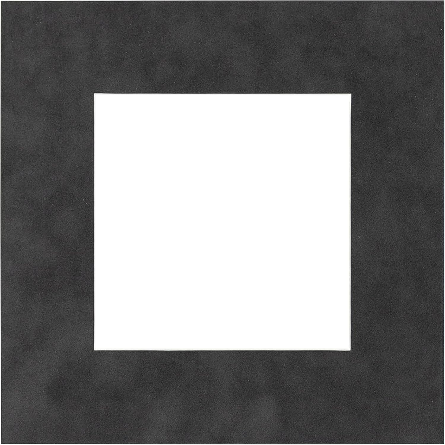 Amazon.com: 10x10 Mat Bevel Cut for 6x6 Photos - Precut Dark Grey Suede ...