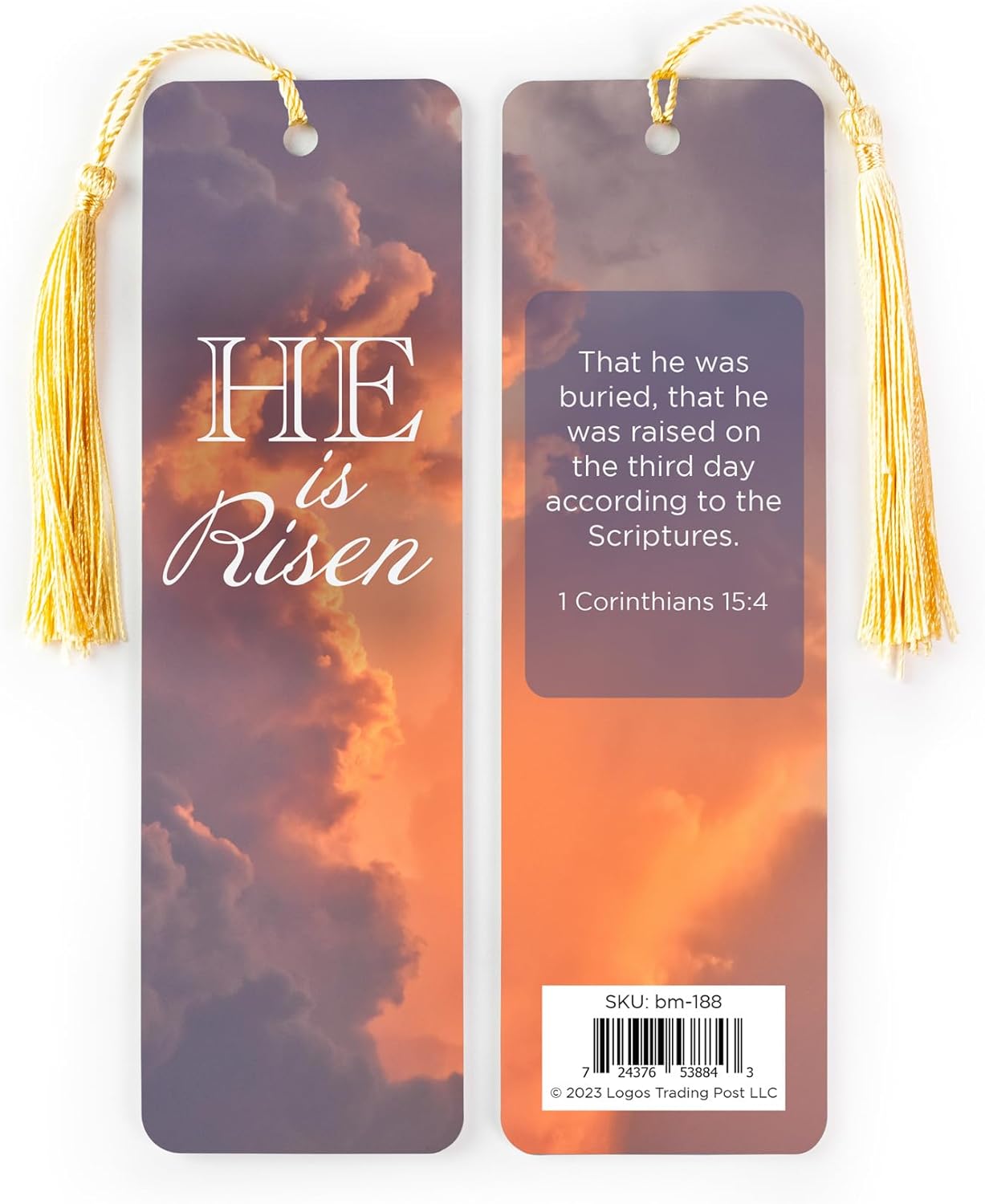 Amazon.com: Bible Verse Bookmarks - He is Risen, 1 Cor 15: 4 ...