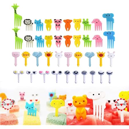 Amazon.com - GET FRESH Food Picks for Kids, 30 Pieces Animal Bento Deco ...
