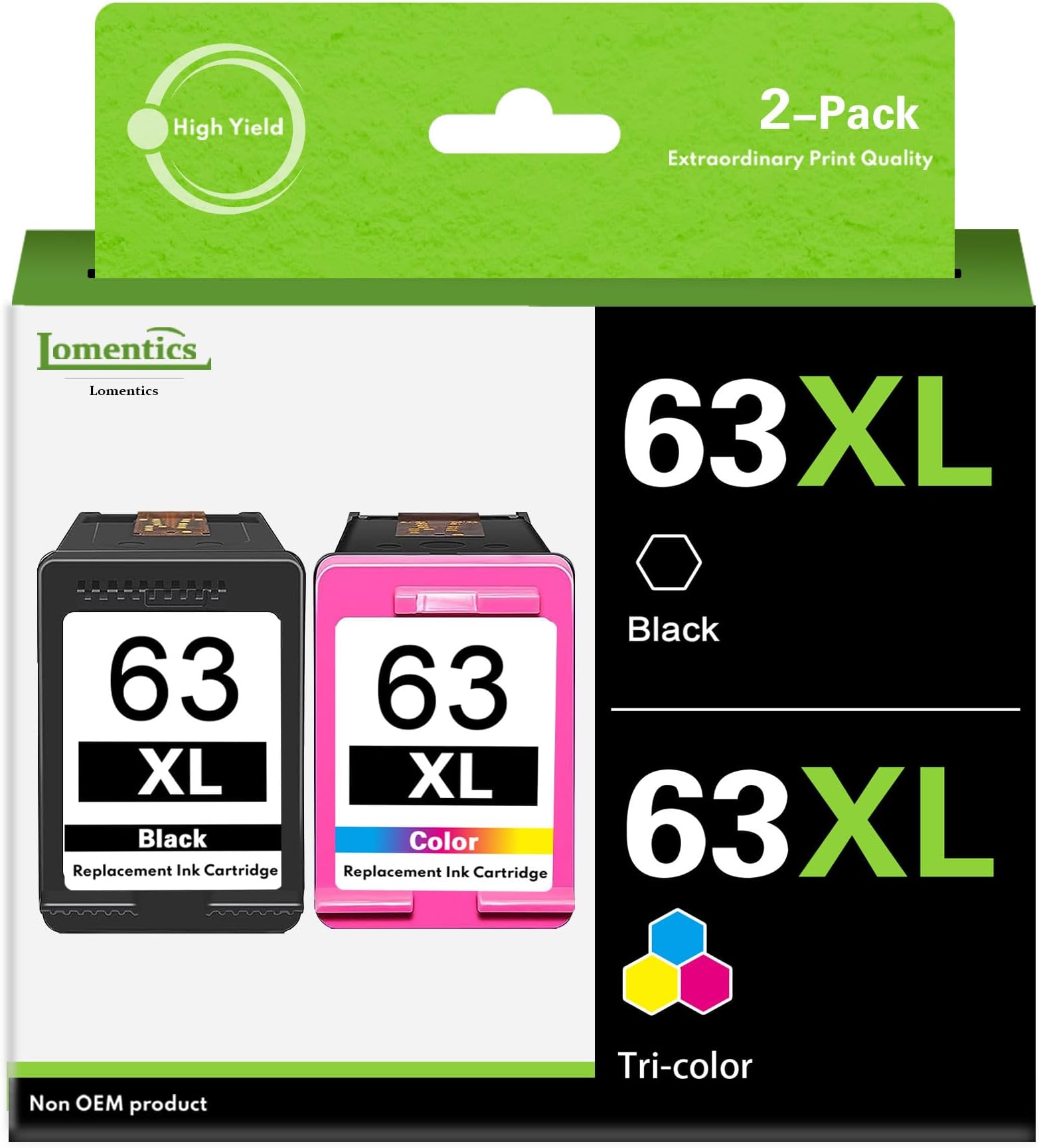 Amazon.com: HOTCOLOR 62 62XL Ink Cartridge Combo Pack Replacement for ...