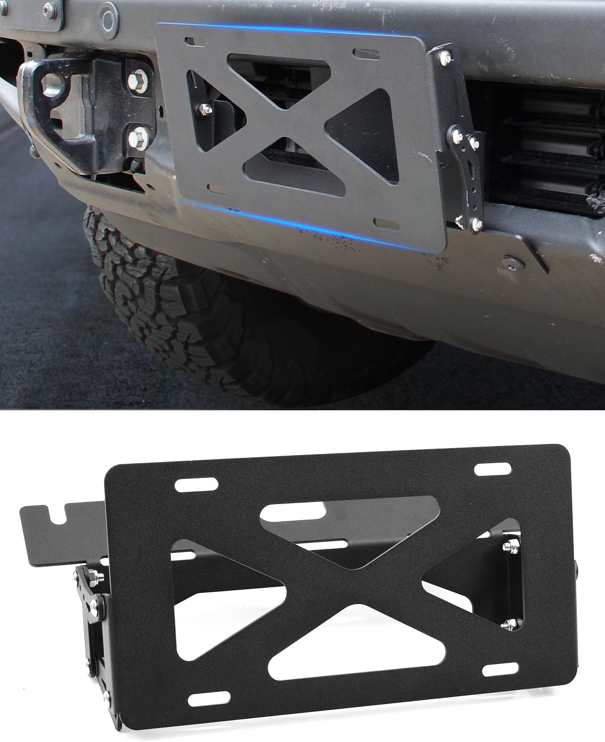 Amazon.com: Upgraded Adjustable Front License Plate Frame Compatible ...