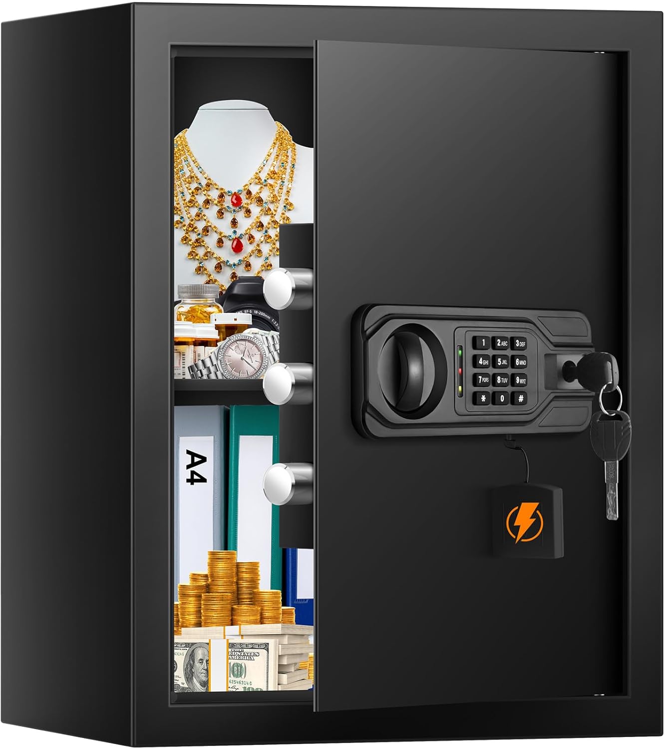 2.8 Cub Fireproof Safe Box for Home Use, Home Safes Fireproof ...