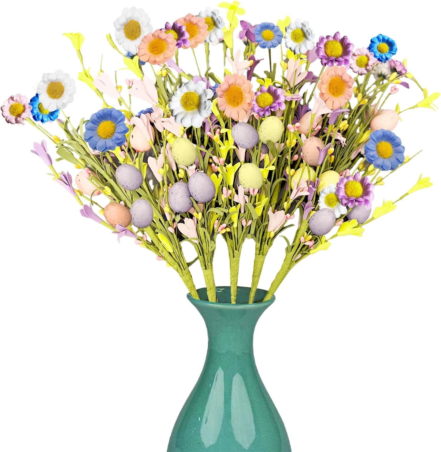 Amazon.com: ToBeIT 26pcs Easter Egg Flower Stems Decorations ...