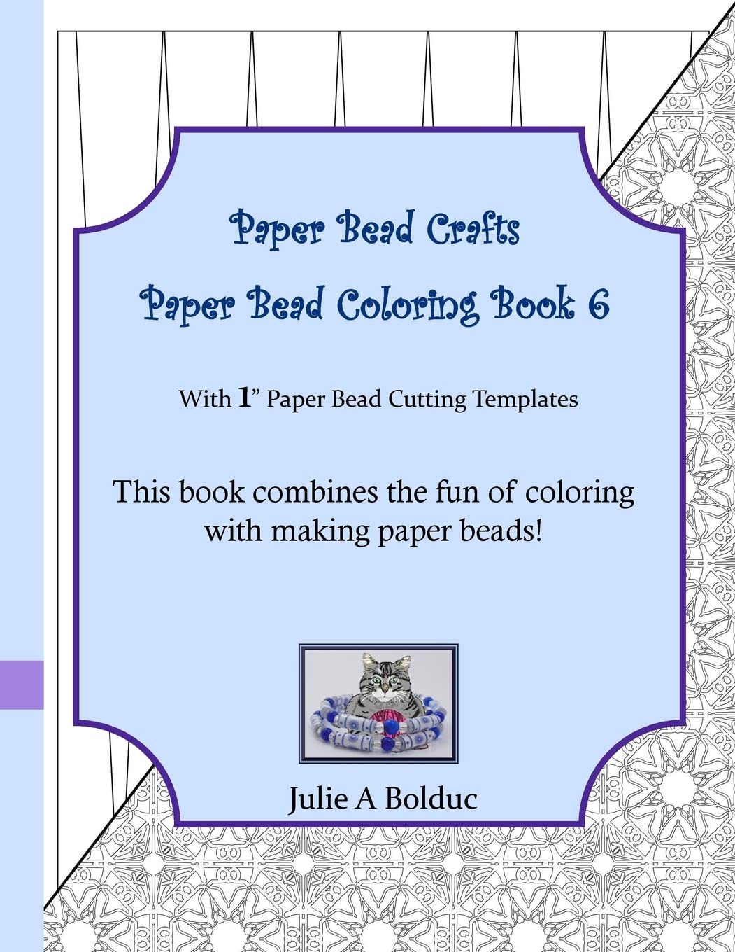 Paper Bead Crafts Paper Bead Coloring Book 6: With 1" Paper Bead ...
