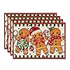 Amazon.com: Seliem Merry Christmas Gingerbread Man Placemats Set of 4 ...