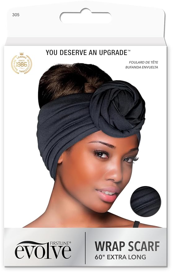 Amazon.com: Evolve Wrap Scarf, Black, Large, Pack of 1 : Clothing ...