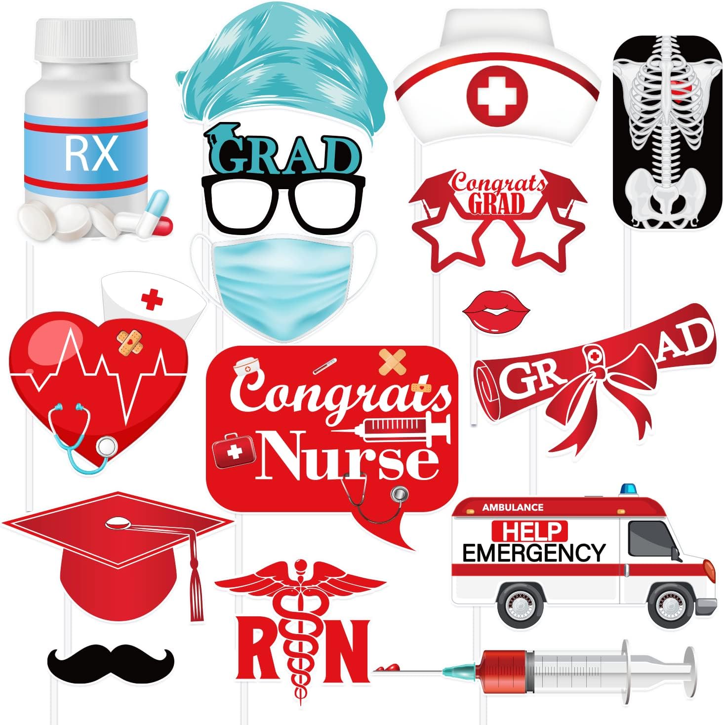 Amazon.com: Nurse Graduation Photo Booth Props - Nurses Week ...