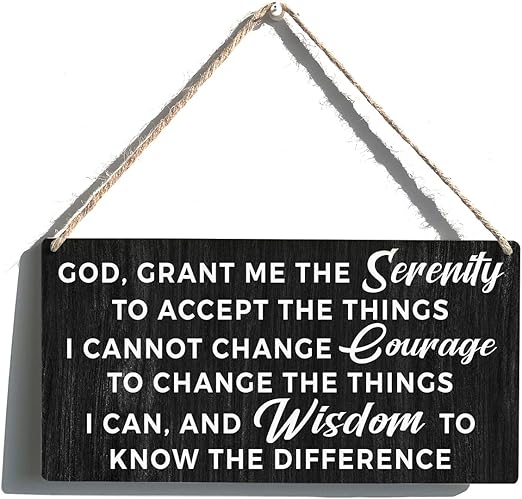 Amazon.com: Serenity Prayer Sign Gift Farmhouse God Grant Me the ...