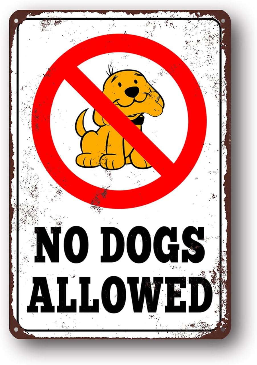 Amazon.com : No Dogs Allowed Sign, Funny Dog Sign For Farm Yard Outdoor ...