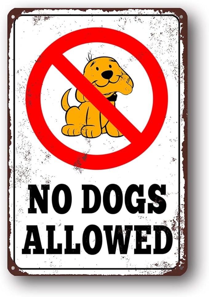 Amazon.com : No Dogs Allowed Sign, Funny Dog Sign For Farm Yard Outdoor ...