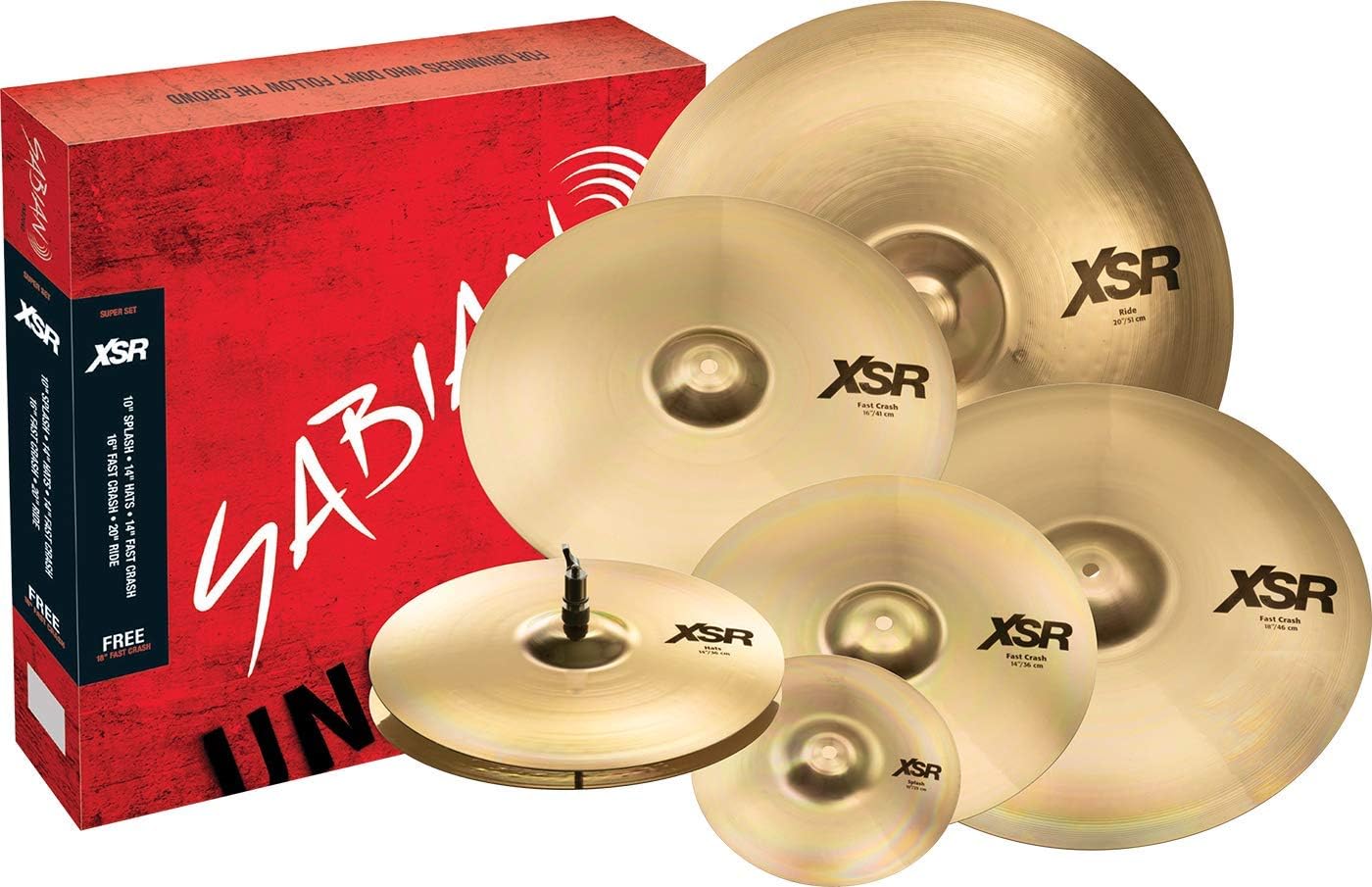Amazon.com: SABIAN XSR Super Set w/10" & 18" - : Musical Instruments