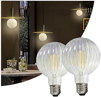 FANNIS Vintage LED Edison Bulb G30 G95 6W Dimmable LED Filament Light ...