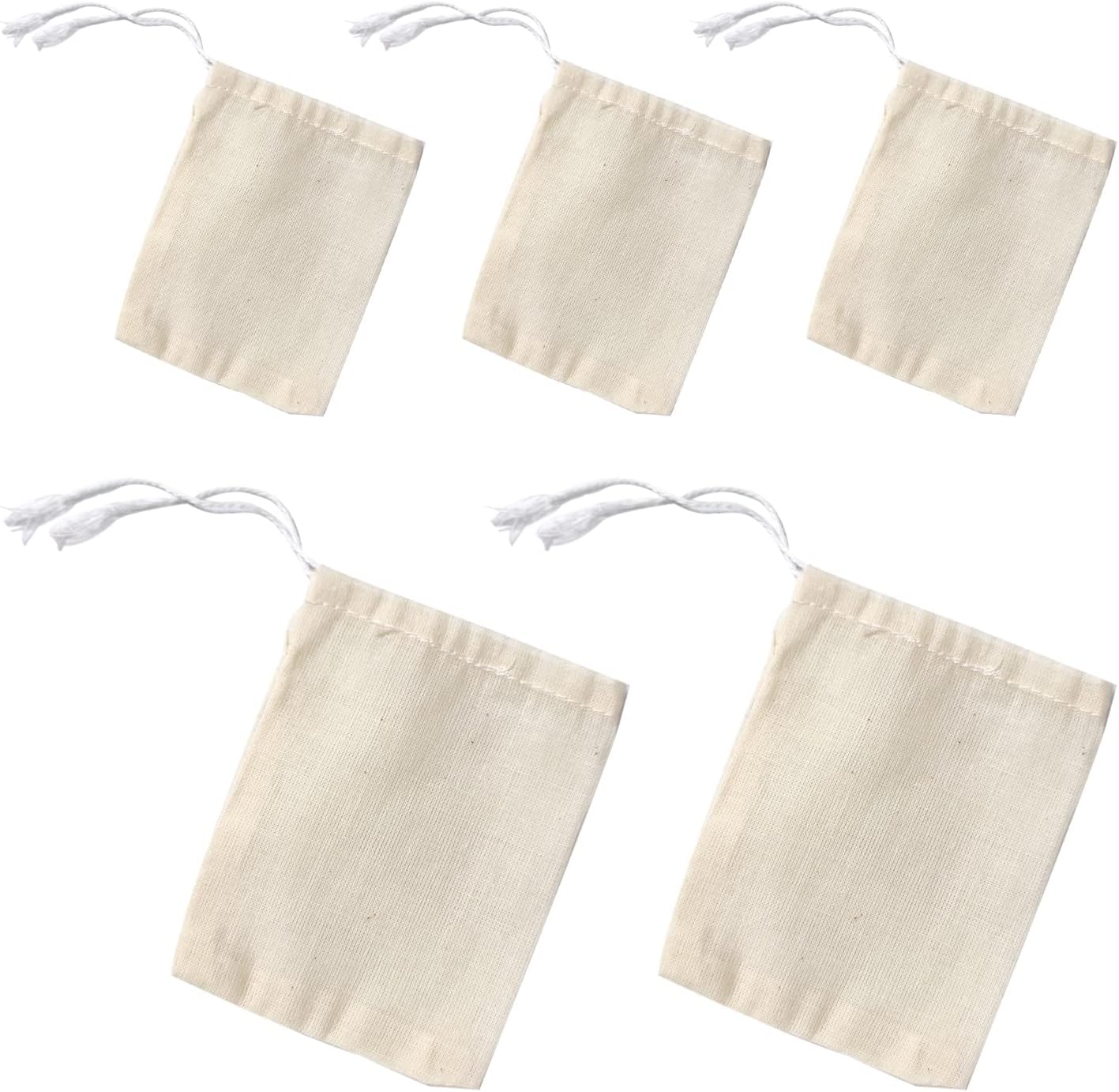ALLY-MAGIC Muslin Drawstring Bags - Cotton Cloth Reusable Mesh Tea ...
