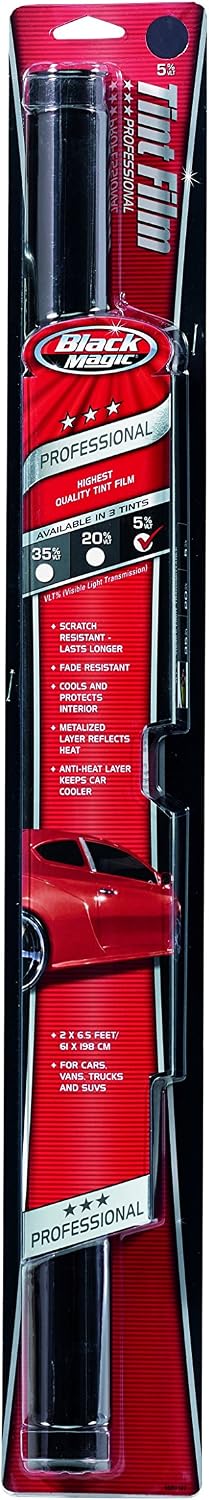 Amazon.com: Black Magic Professional 5% VLT Tinted Window Film, Scratch ...