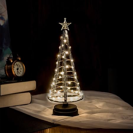 Amazon.com: Mini Christmas Tree Table Lamp & Nice Decorations for Your ...