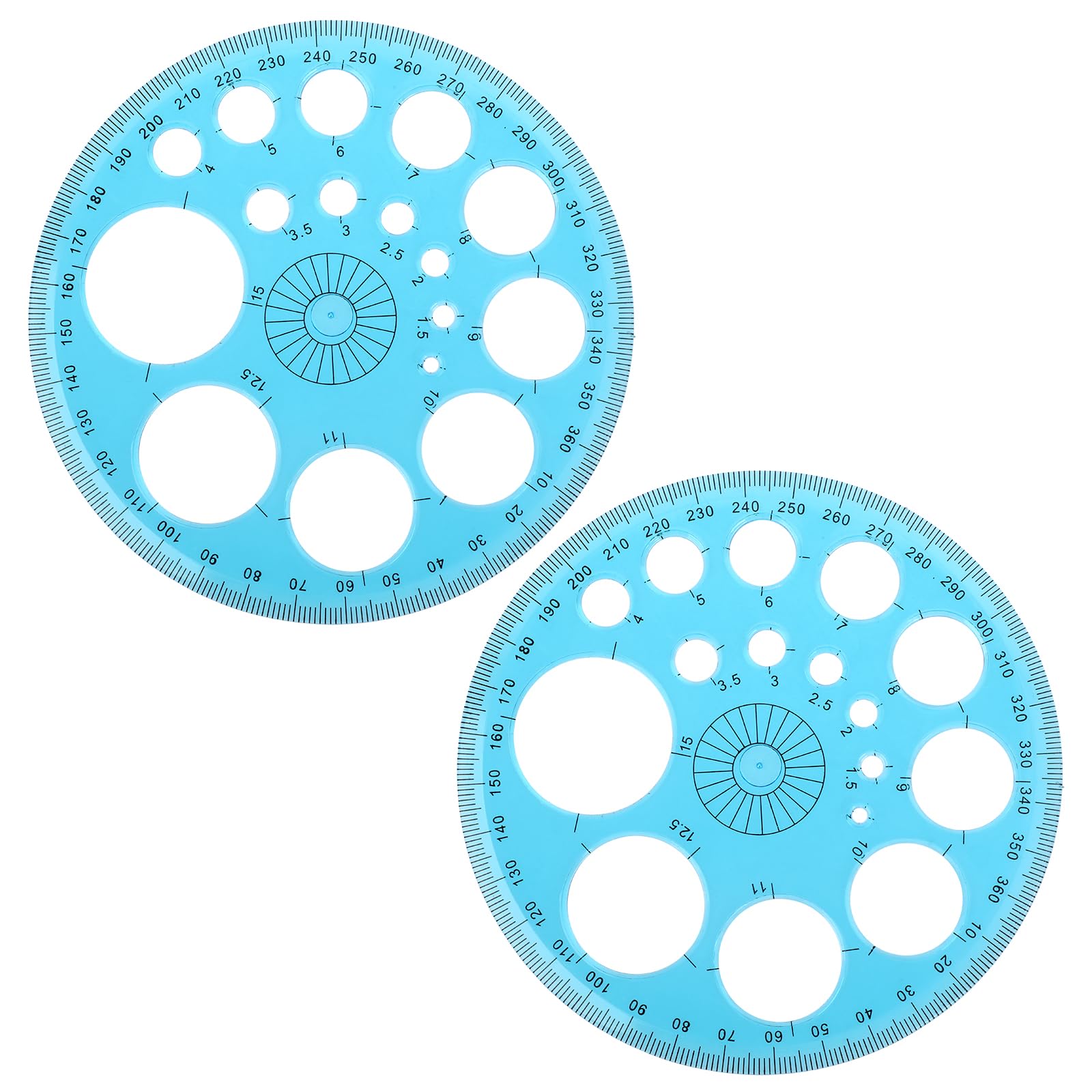 Amazon.com : AHQiZFX 2PCS Circle Template, Plastic Circle Round Stencil ...