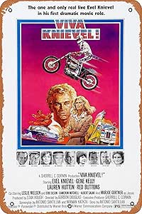 Amazon.com: KASDBOPA Movie Poster Classic Metal Sign Viva Knievel ...