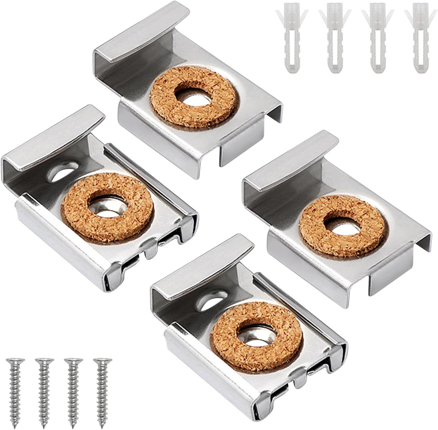 Heavy Duty Mirror Clips 4 Pack, Spring Loaded Mirror Brackets Hanging ...