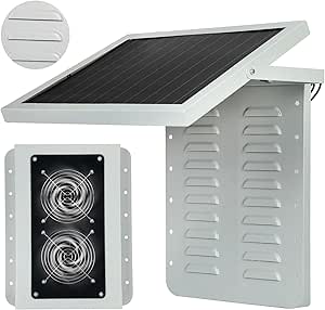 Solar Shipping Container Vent with 15W Adjustable Solar Panel, 2 Fans ...