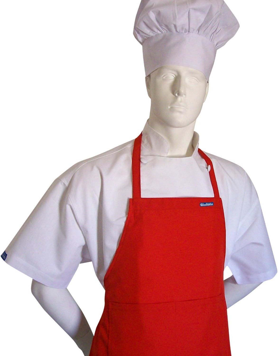 Amazon.com: CHEFSKIN Original Red Lite Chef Apron w/Fully Adjustable ...