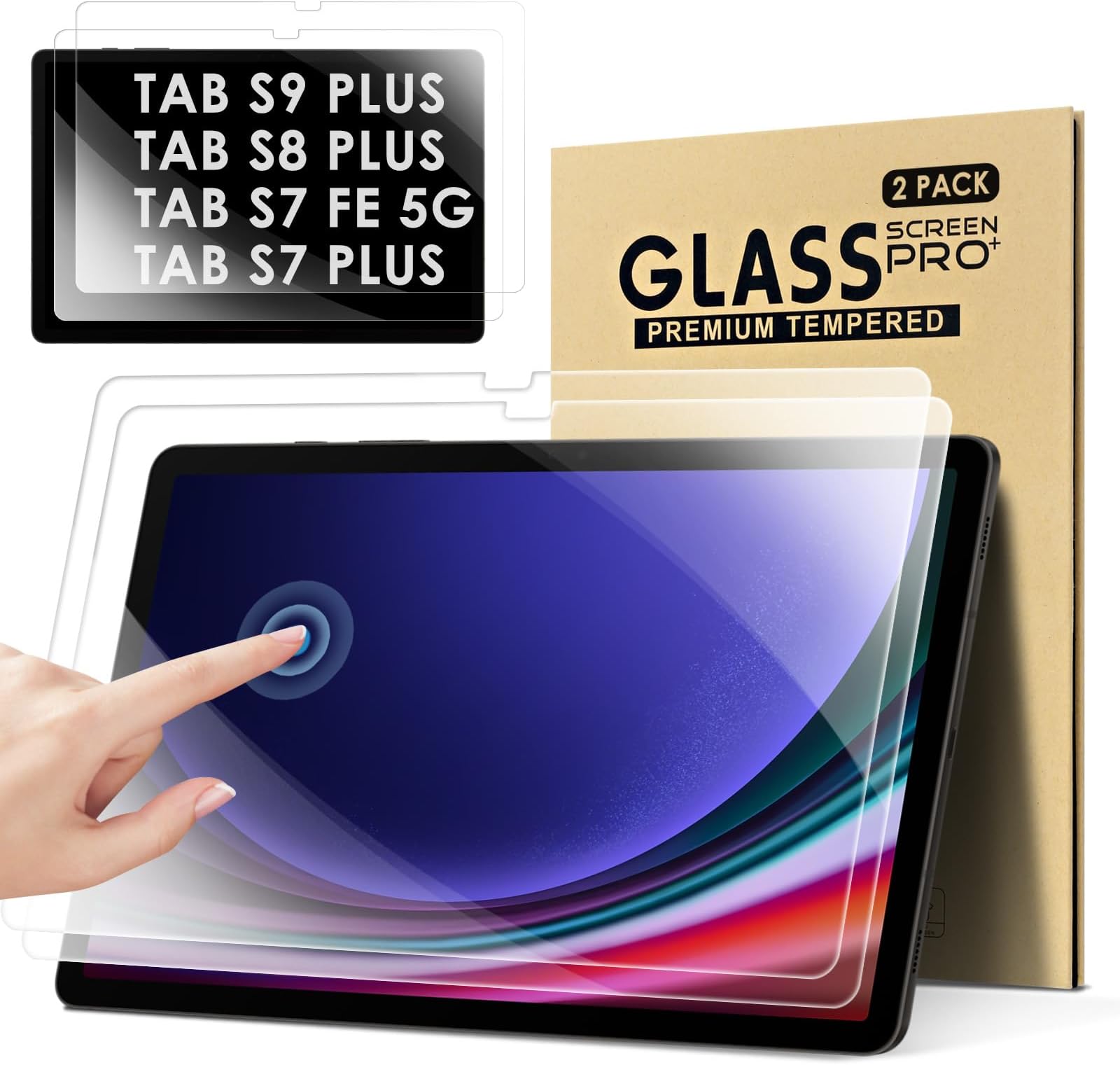 Amazon.com: ZtotopCases 2 Pack Screen Protector for Galaxy Tab S10 Plus ...