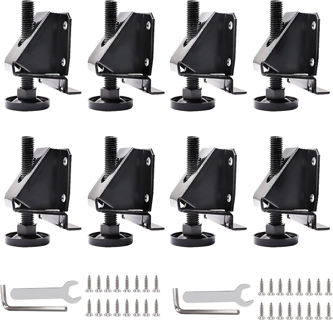 Sunxeke 8 PCS Black Leveling Feet Heavy Duty Furniture Levelers ...