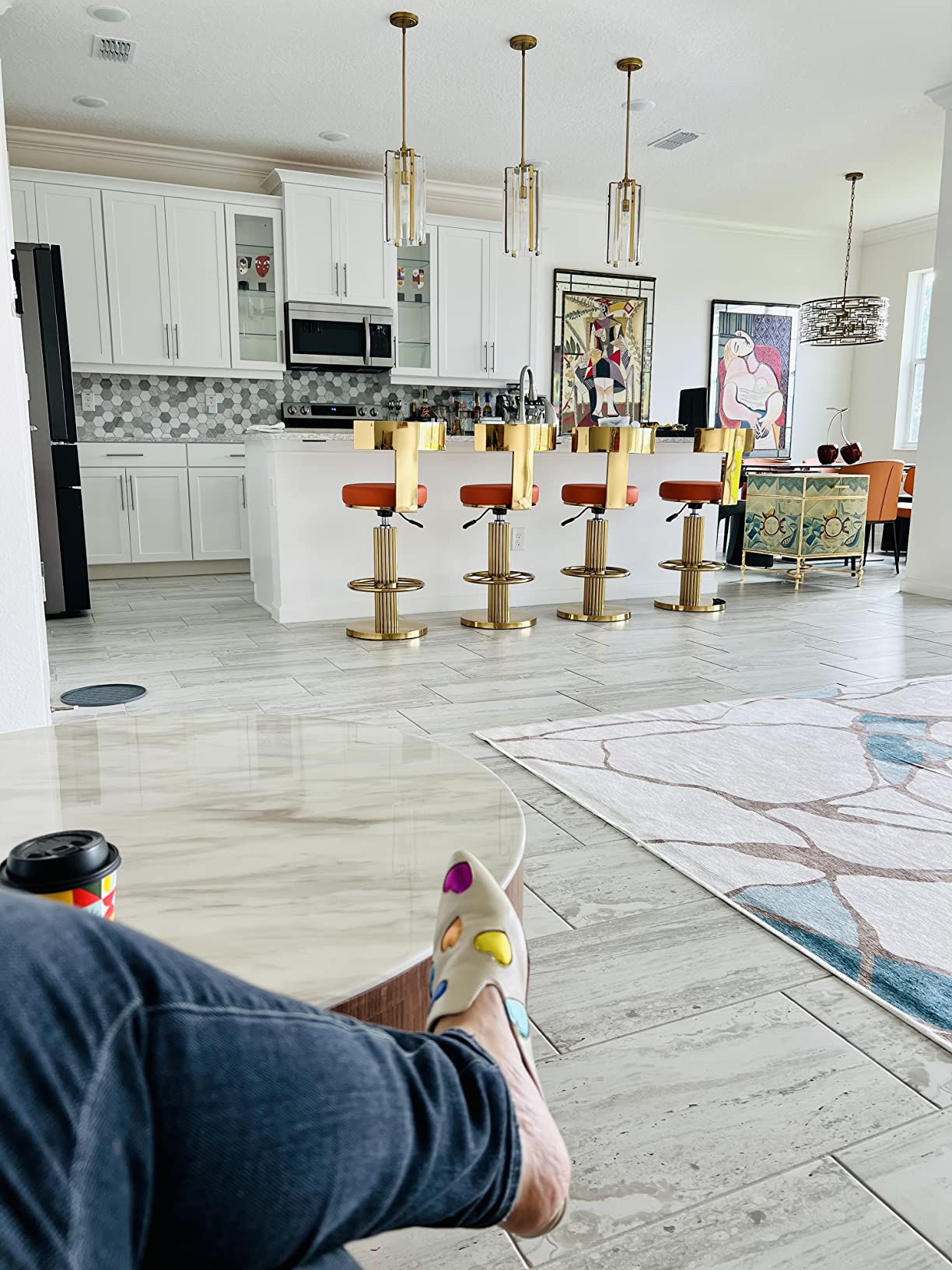 $33/mo - Finance FUNROLUX Swivel Bar Stools with Backrest, Modern ...