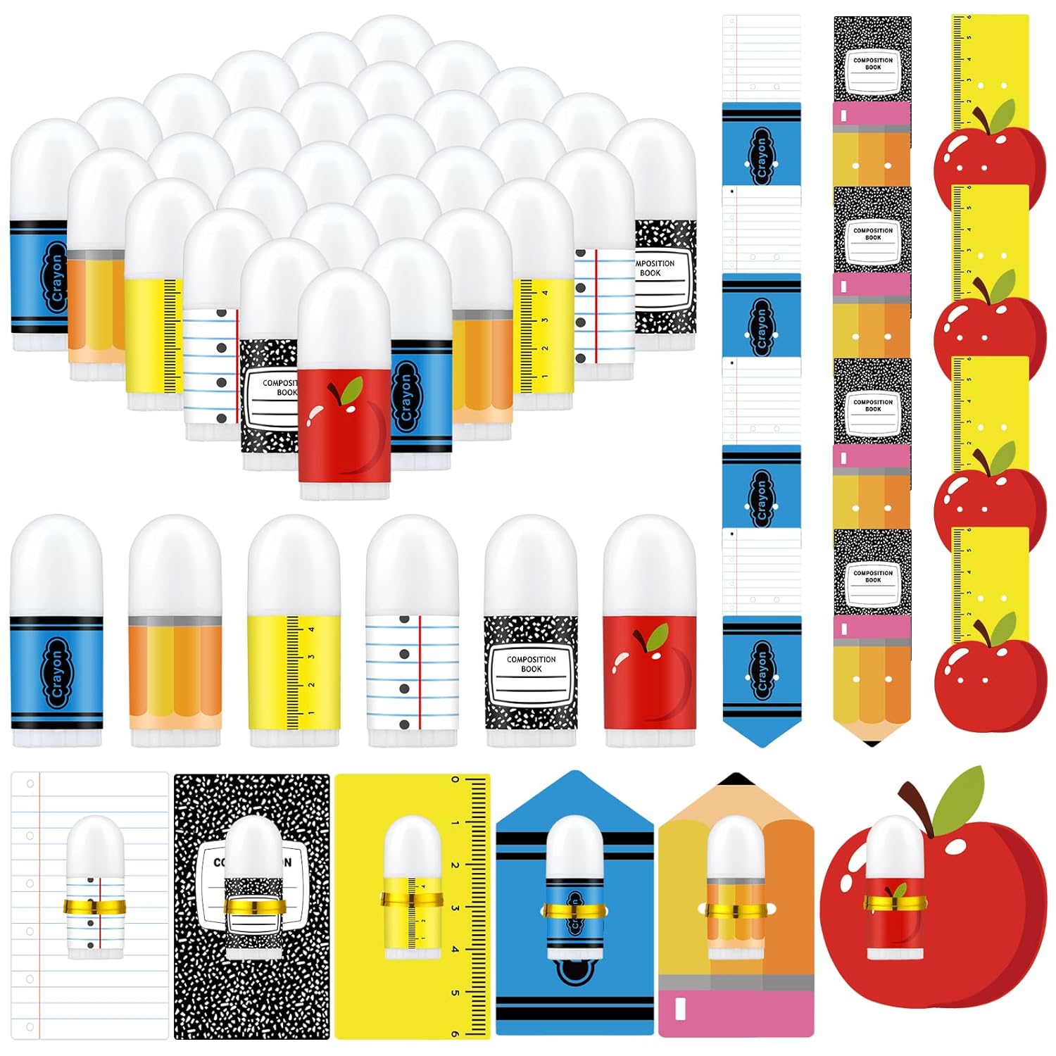 Amazon.com : Batiyeer 48 Pcs/24set Teacher Appreciation Lip Balm Gifts ...
