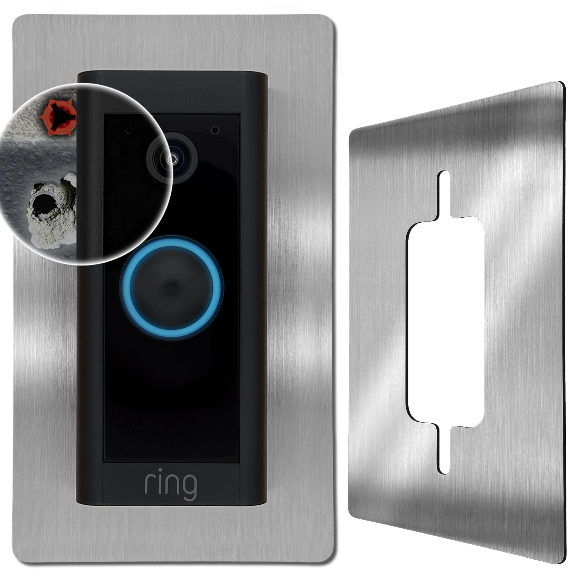 Baron Design | Edelstahl Blende | Zubehör für Ring Video-Türklingel ...