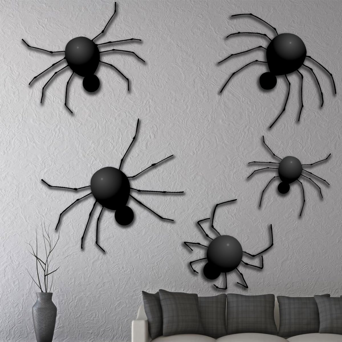 Amazon.com: PICTTY Halloween Spider Wall Decals, Extra Large Scary ...