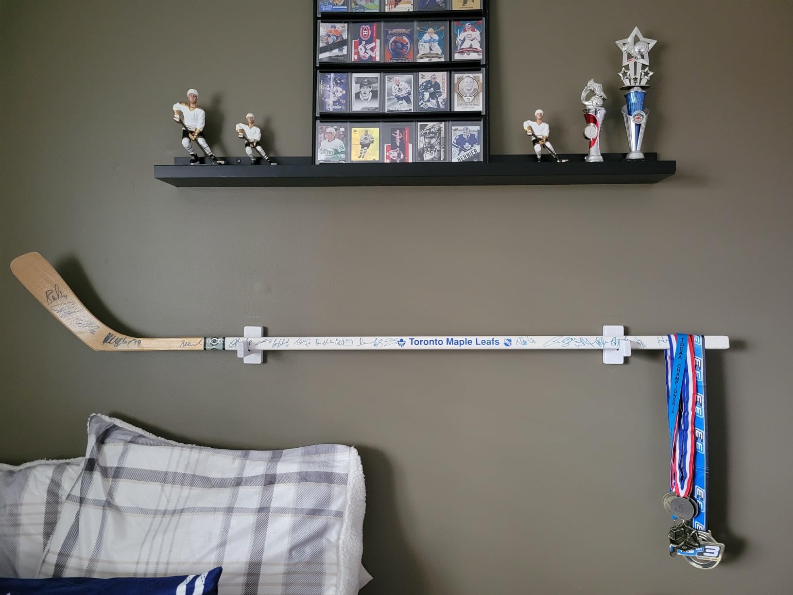 HAI+ Hockey Stick Display Case Wall Mount, Ice Hockey Stick Horizontal ...