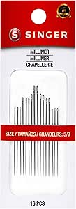 Amazon.com: SINGER Milliner Hand Needles Set - Assorted Sizes 3-9, Long ...