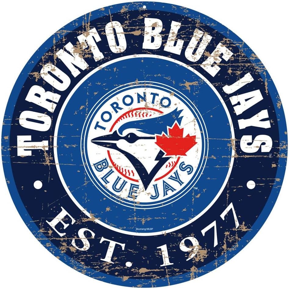 Toronto Blue Jays Sign - 22" Round Distressed, Street Signs - Amazon Canada