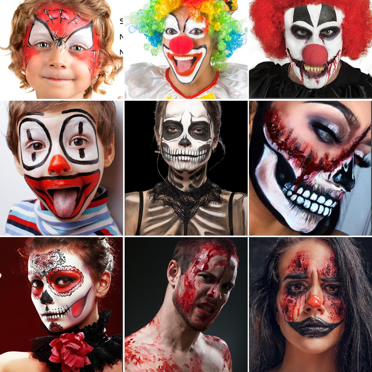 Scary Clown Face Paint