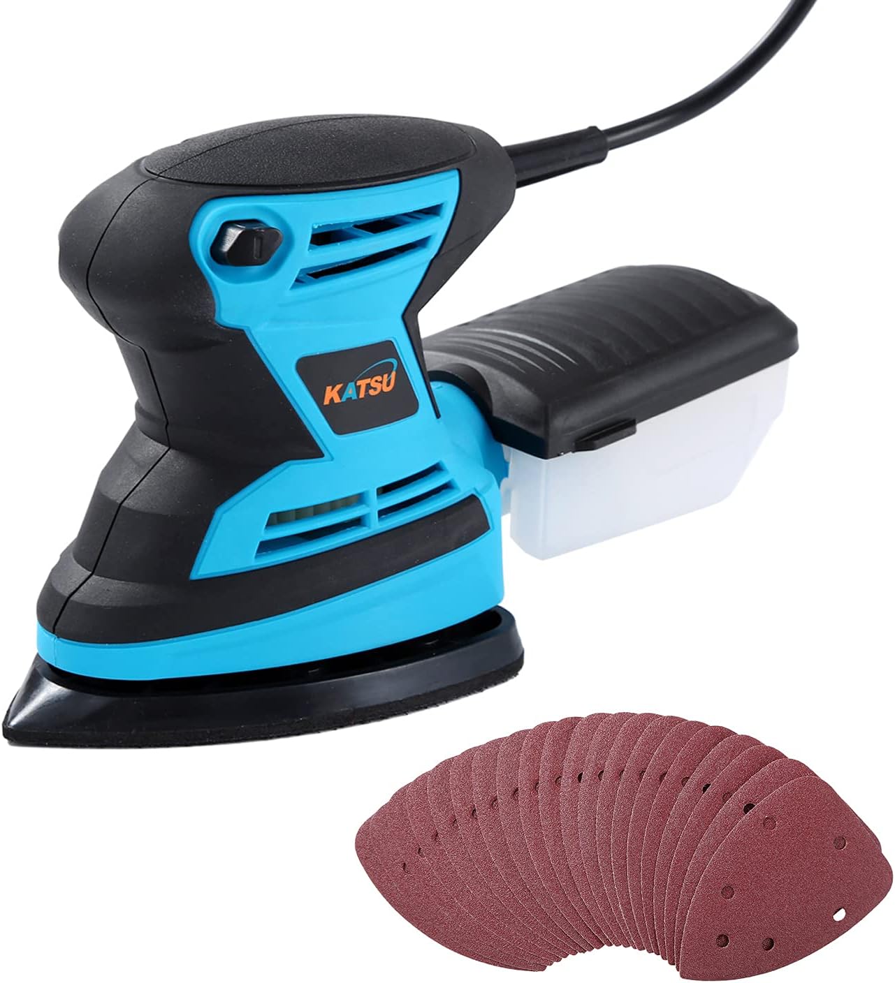 Finishing Sander 250W Detail Sander with Two Sanding Pads 2 in 1, Dust ...