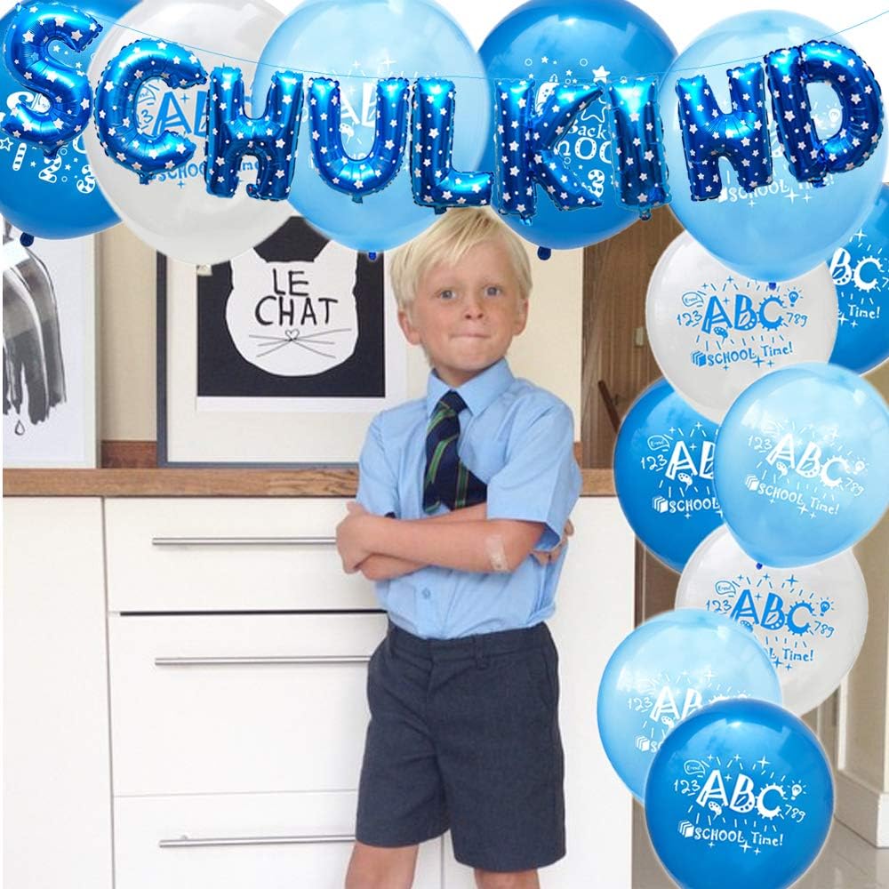 JWTOYZ First Day at School Decoration Boy and Girl, 17 Pieces School ...