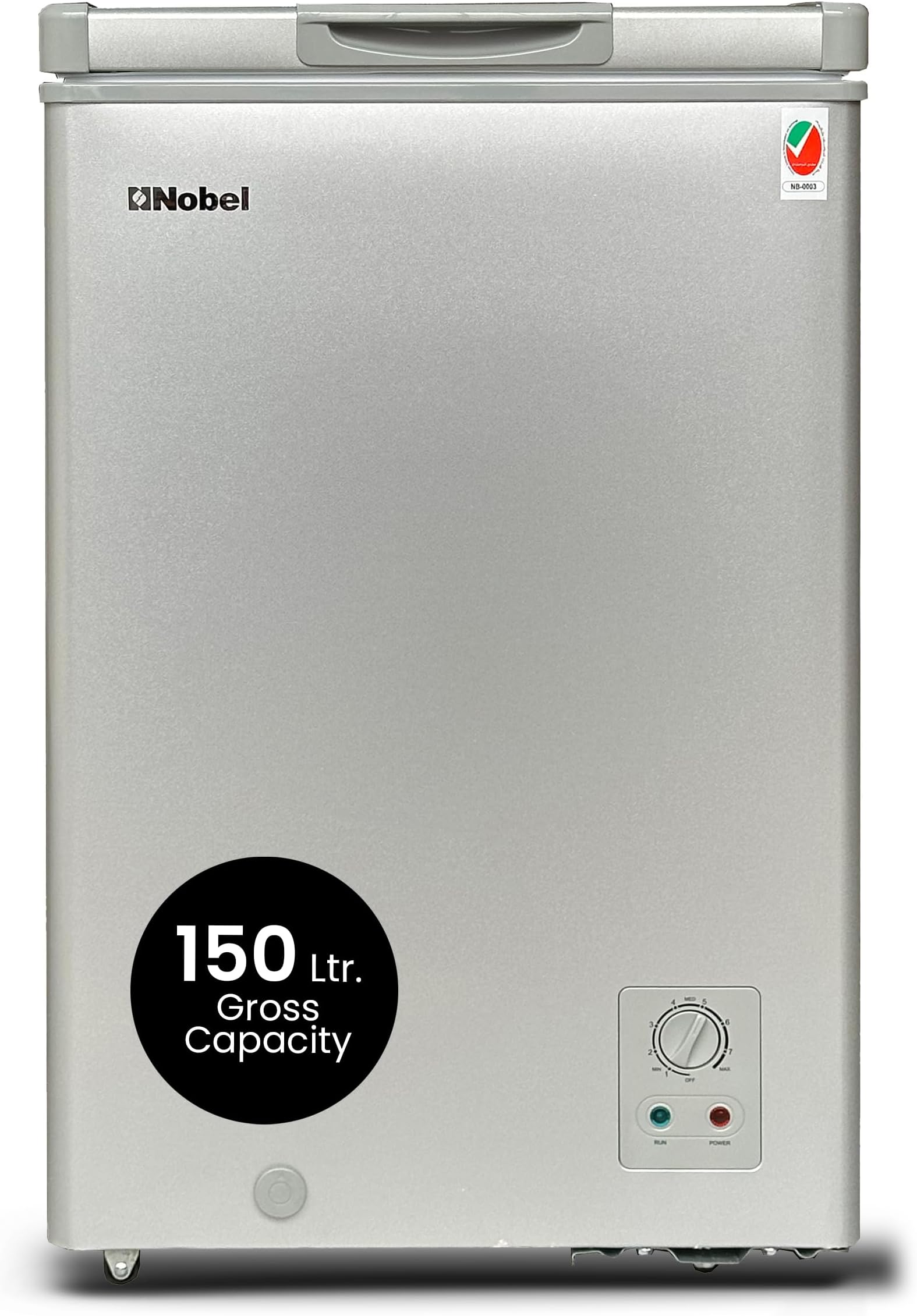 Nobel 150L Gross / 98L Net Capacity Single Door Chest Freezer, R600a ...