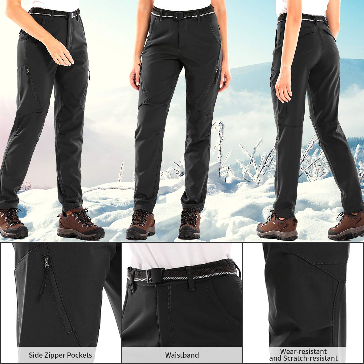Snapklik.com : Toomett Womens Snow Pants Waterproof Hiking Pants ...