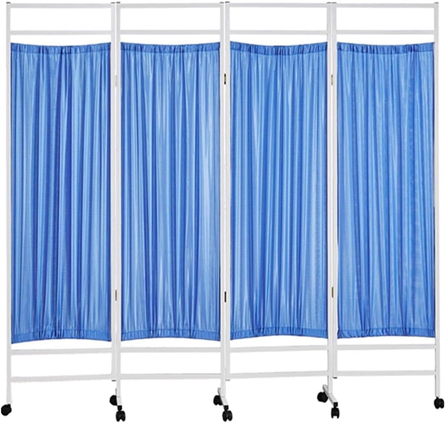 Medical Privacy Screen On Wheels, 4 Panels - 6ft Tall Foldable Room ...