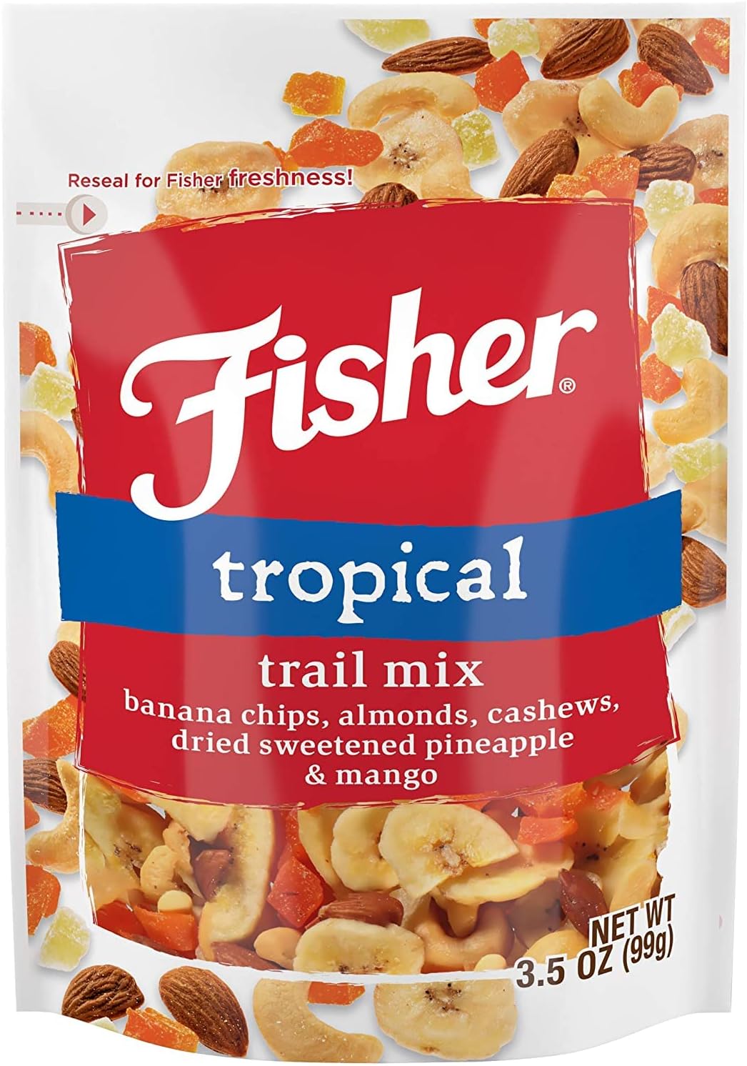Amazon.com: Fisher Snack Tropical Trail Mix, 3.5 Ounces, Banana Chips ...