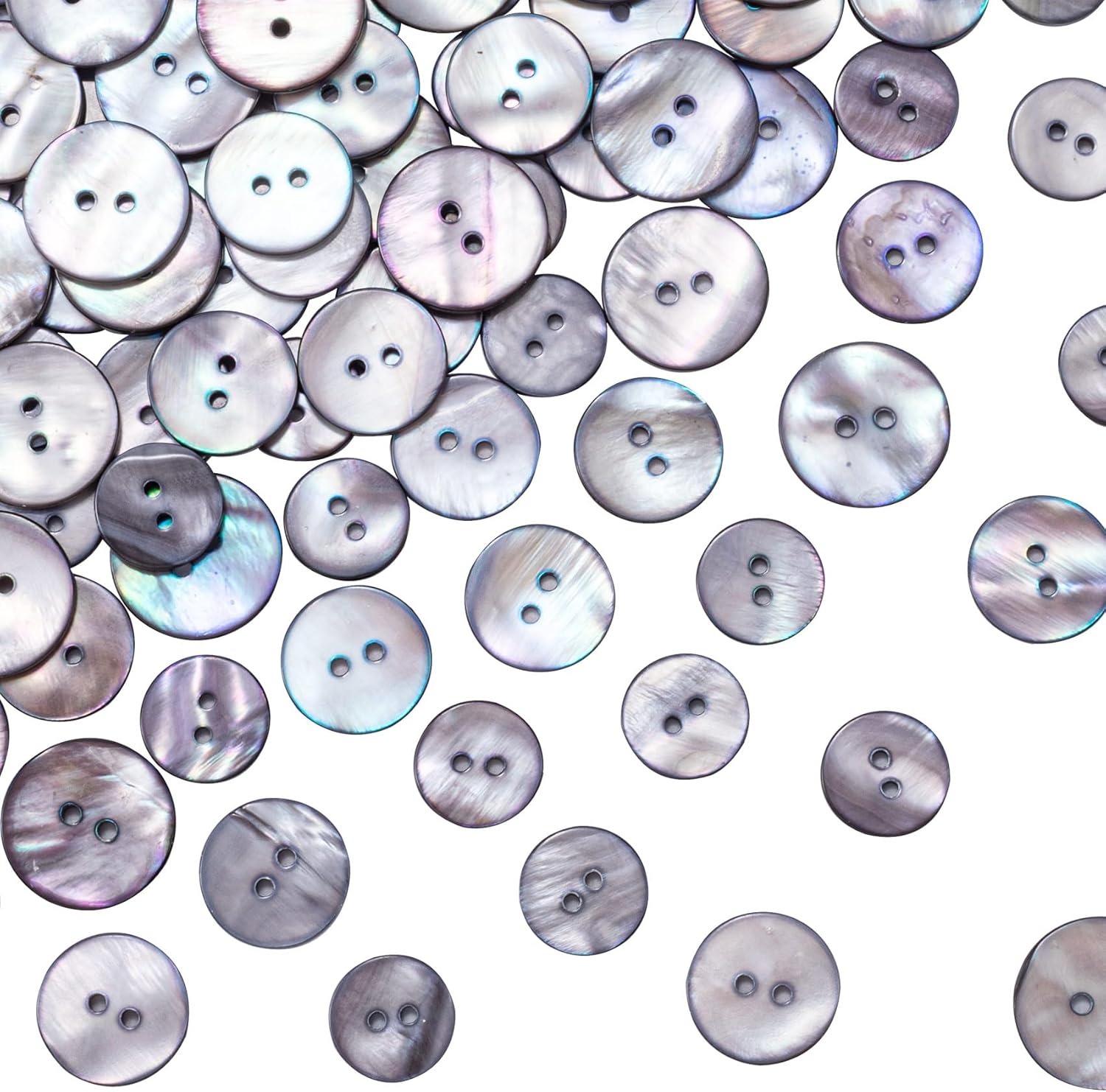 Amazon.com: Pndeyo Pearl Button 45pcs, Gray Genuine Mother of Pearl ...