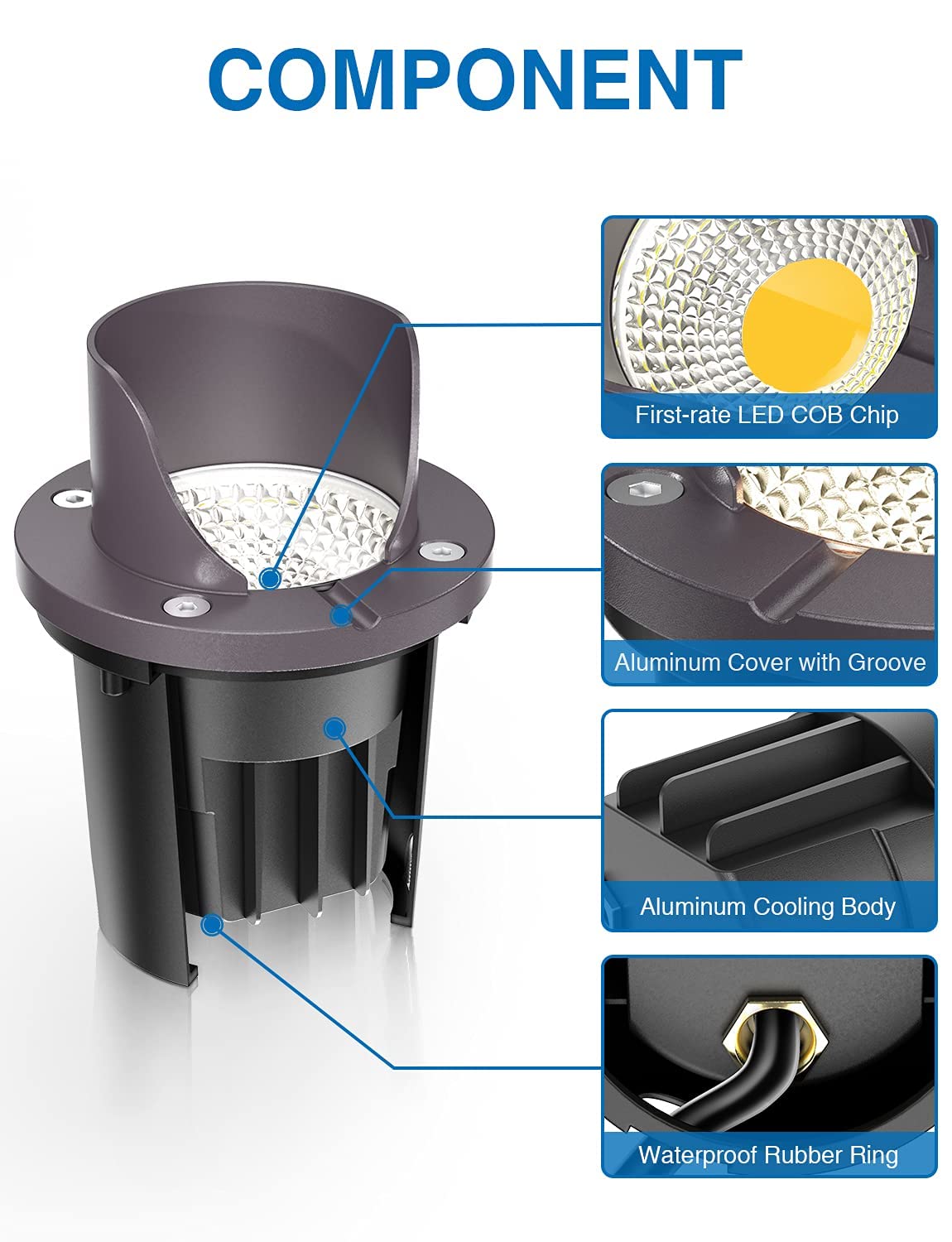 Snapklik.com : SUNVIE 12 Pack Low Voltage Landscape Lighting 12W LED ...