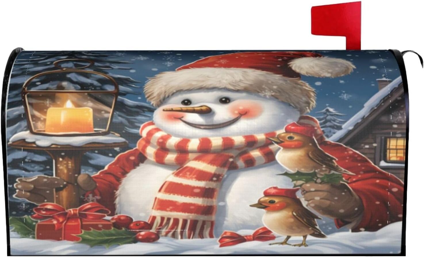 Amazon.com: Magnetic Mailbox Cover Merry Christmas Post Box Cover Wrap ...