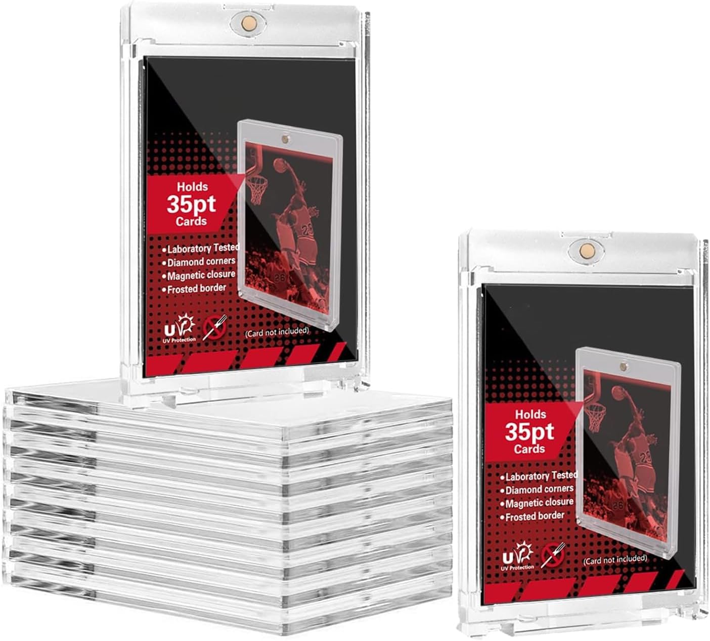 10 Pack Magnetic Card Holder, 35PT One Touch Collectible Trading Card ...